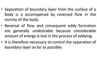 Separation of boundary layer | PPTX