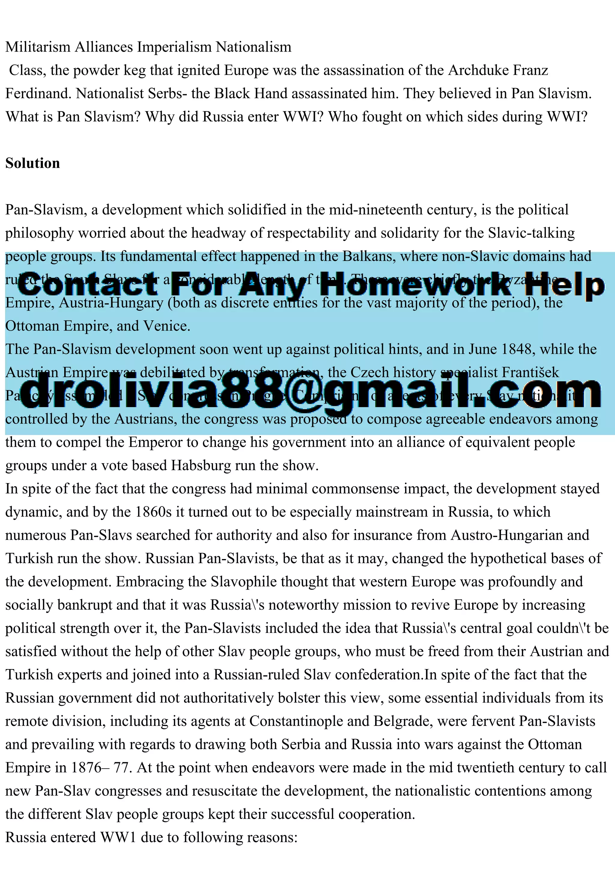 Militarism Alliances Imperialism Nationalism Class, the powder keg.pdf