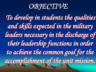 Military-leadership.-ROTC,. PPT., College | PPTX