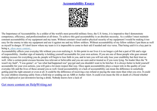 Military Accountability Essay | PDF | Arms & Ammunition | Sensitive Topics