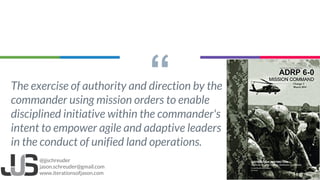 Military agility how maneuver warfare leverages mission command for ...