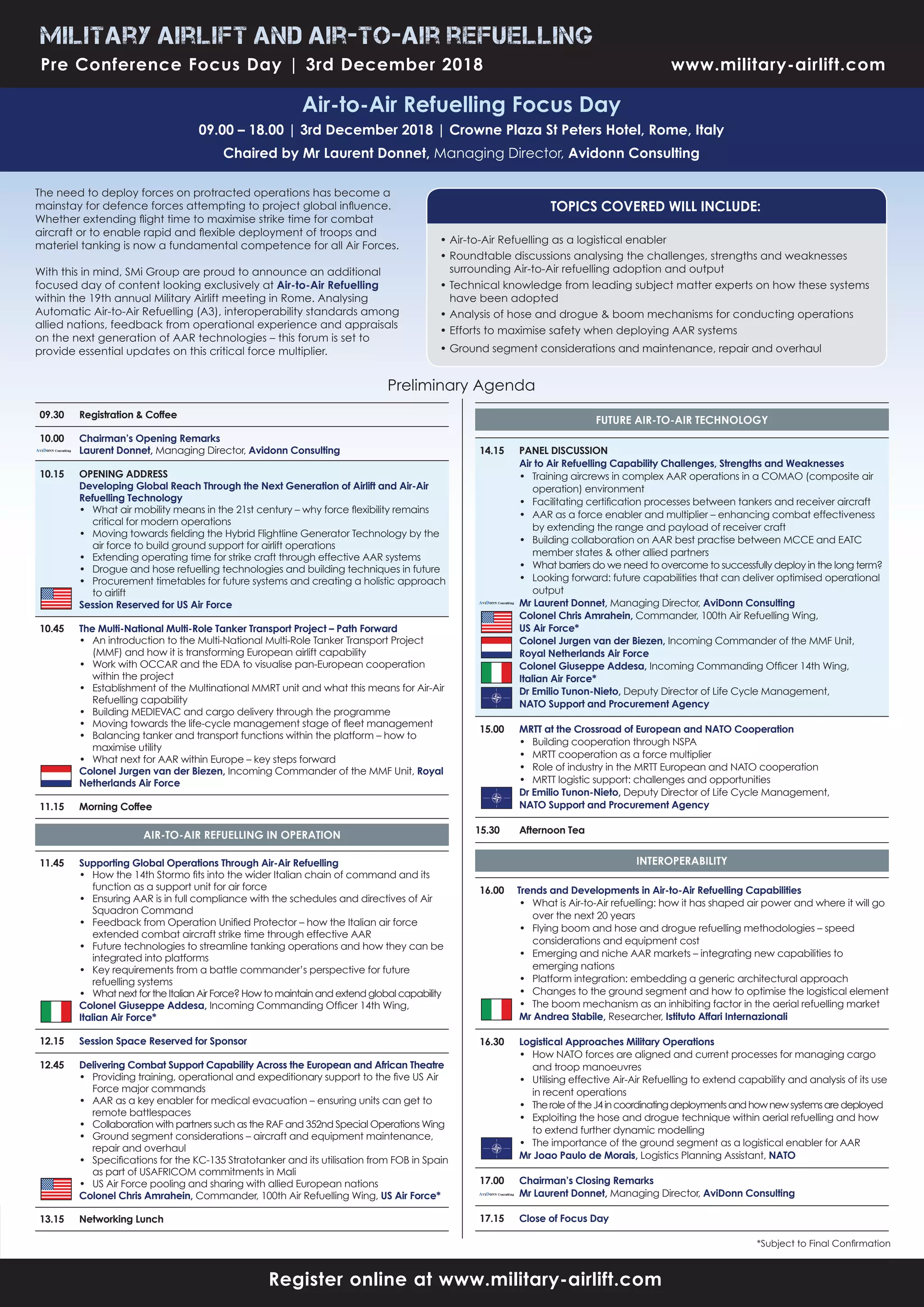 SMi Group's Military Airlift and Air-to-Air Refuelling 2018 | PDF