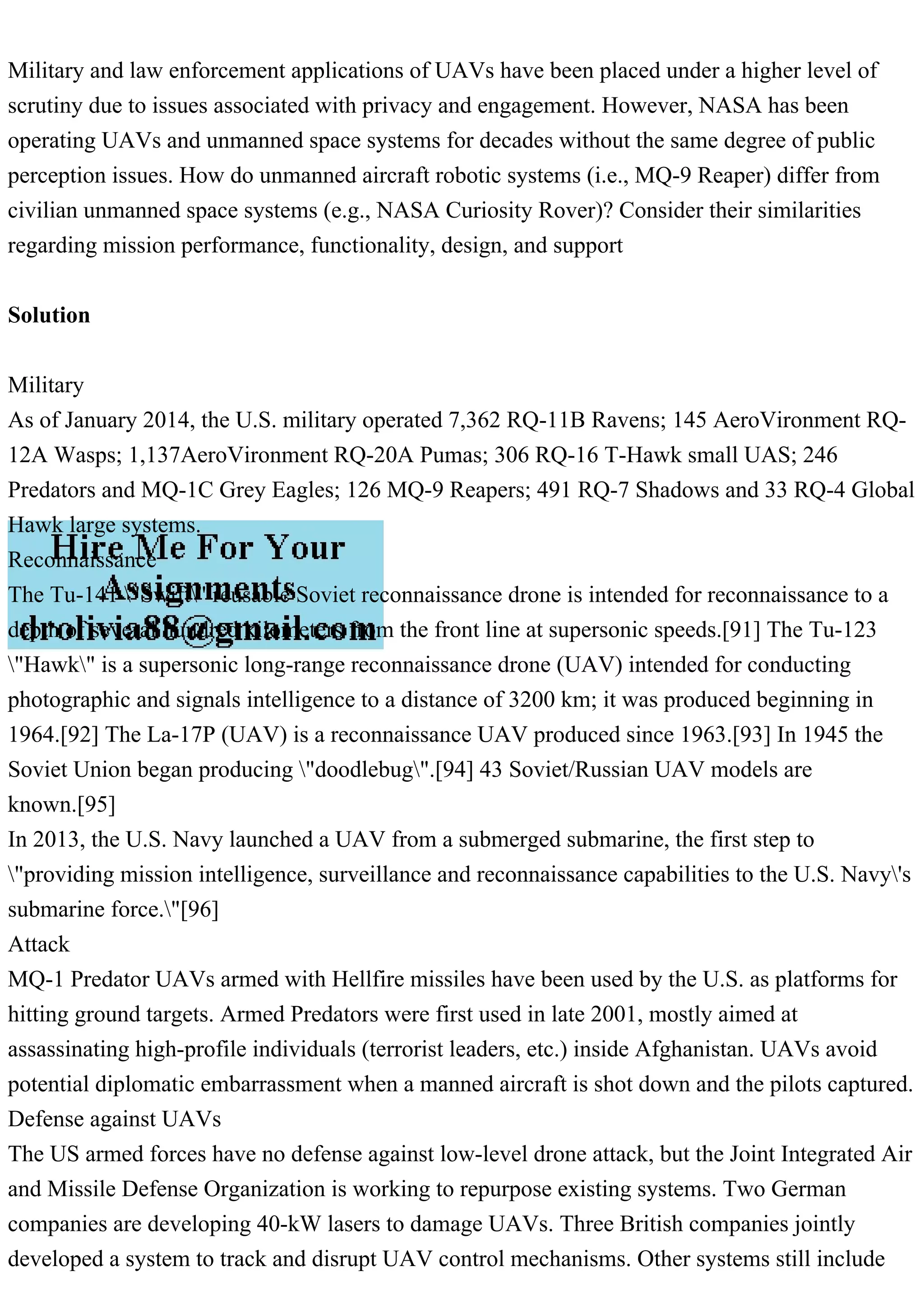 Military and law enforcement applications of UAVs have been placed u.pdf