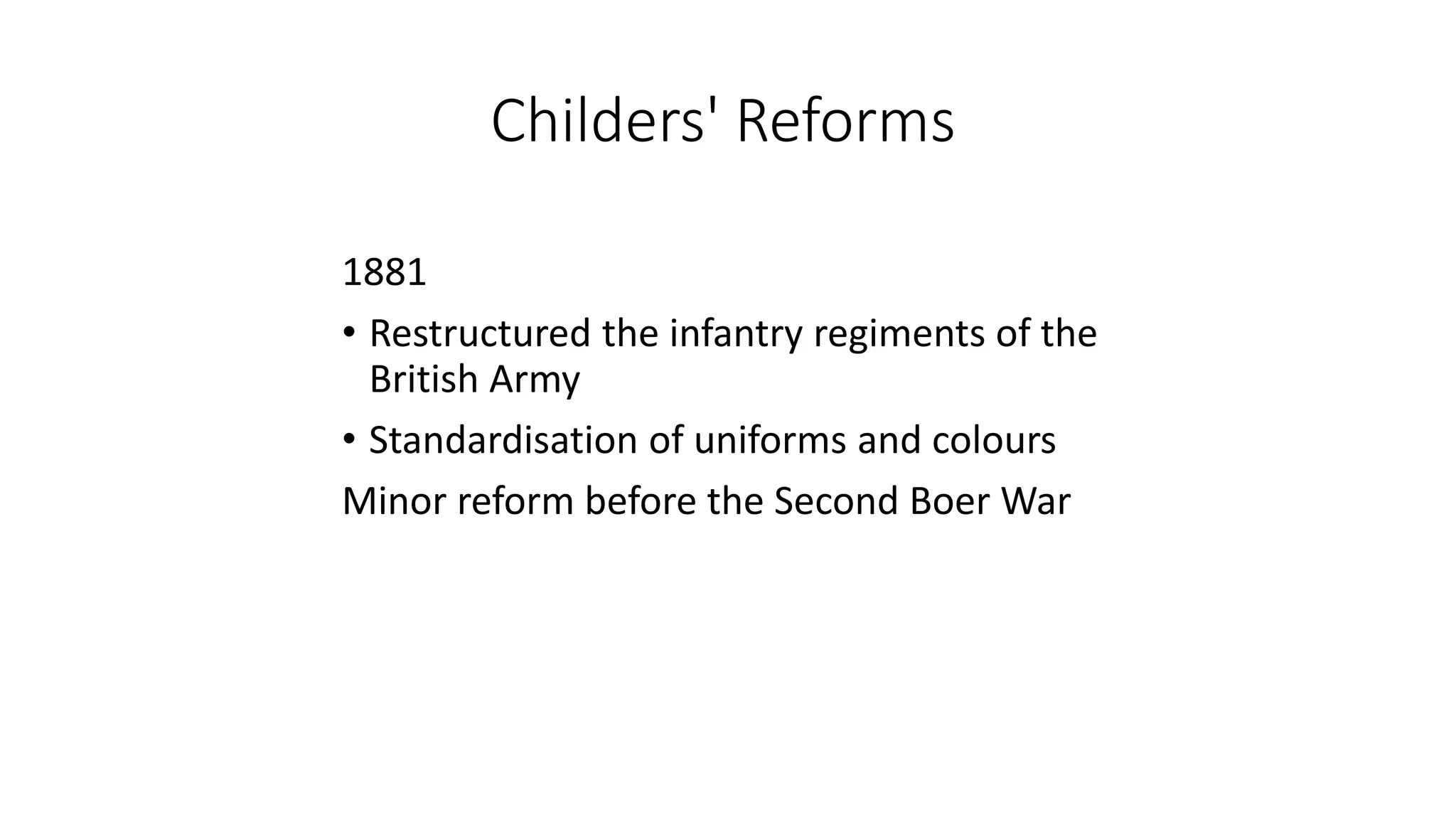 British Military and naval Reforms | PPTX