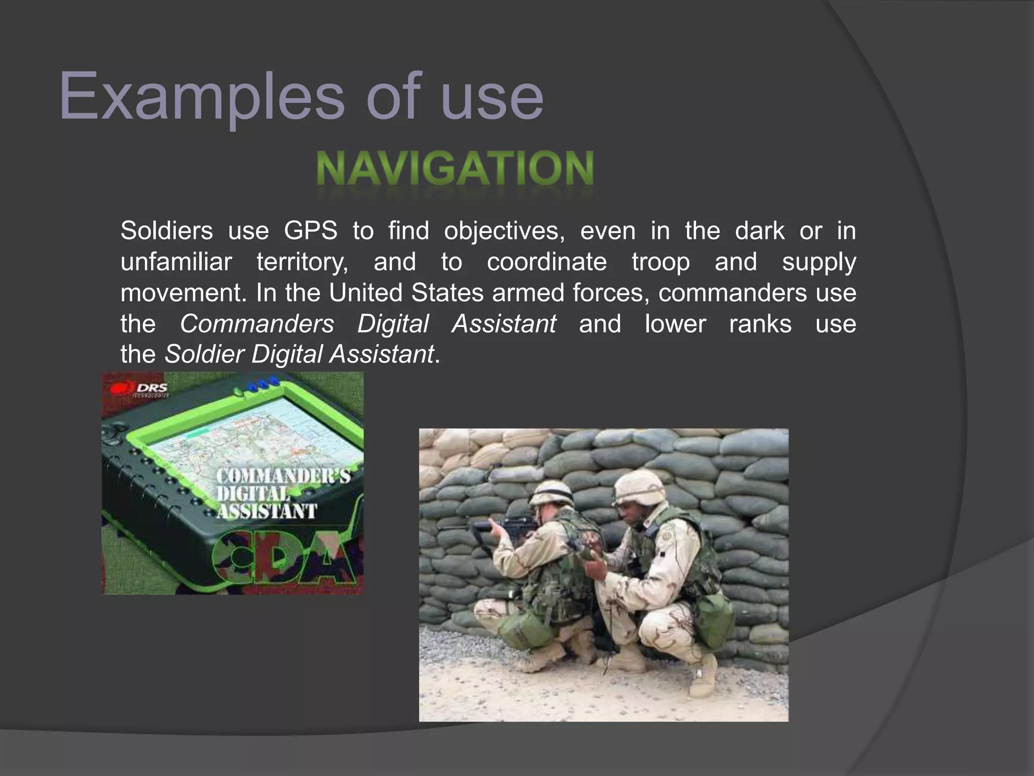 Military application of gps (slapik) | PPTX