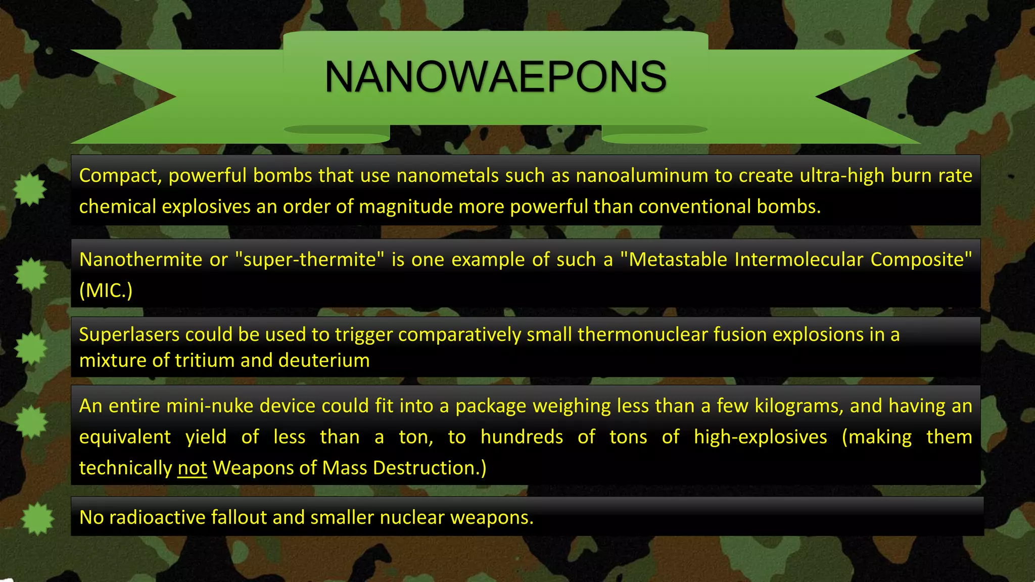 Military Applications of Nanotechnology | PPTX