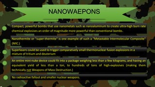 Military Applications of Nanotechnology | PPTX