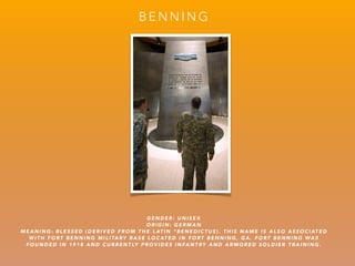 Military Inspired Baby Names | PDF