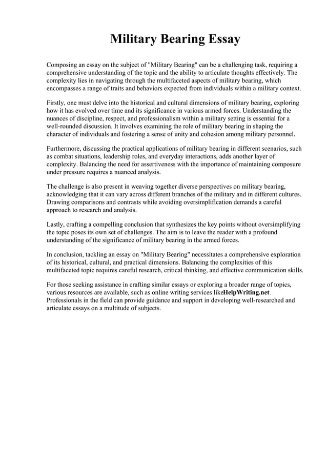 Military Bearing Essay.pdf