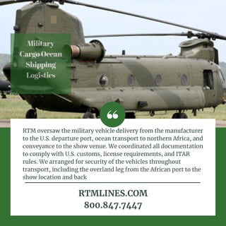 Military Cargo Ocean Shipping Logistics | PDF