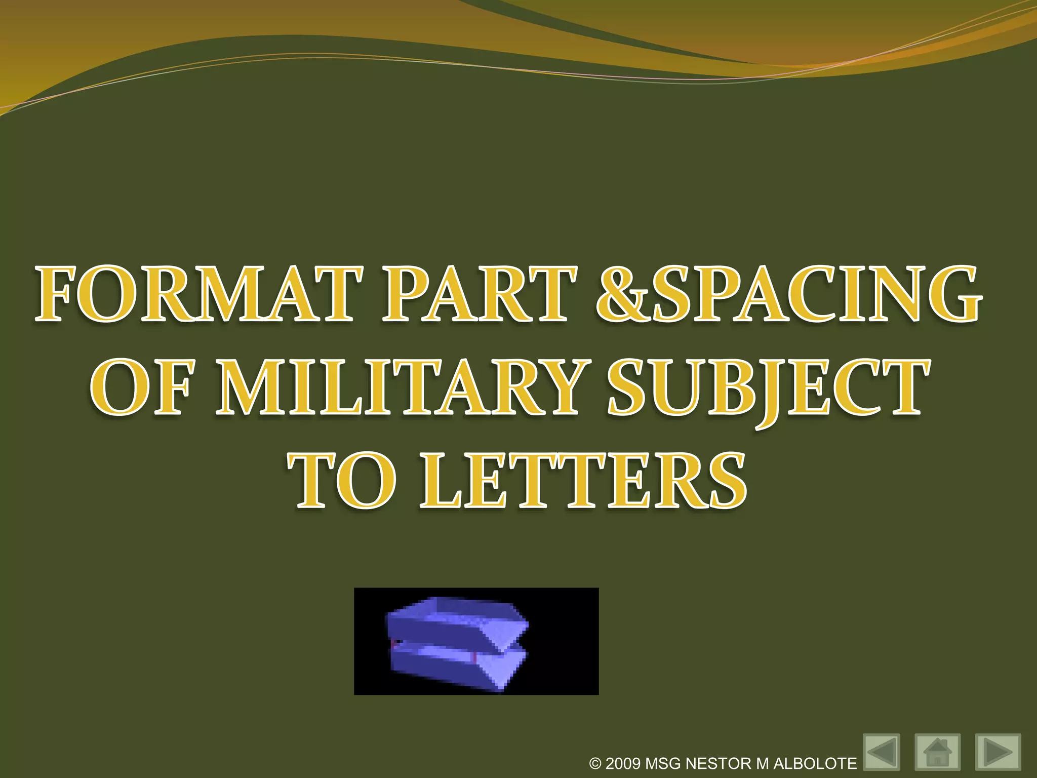 MILITARY CORRESPONDENCE.ppt