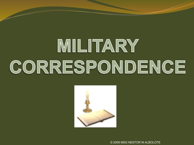 MILITARY CORRESPONDENCE.ppt