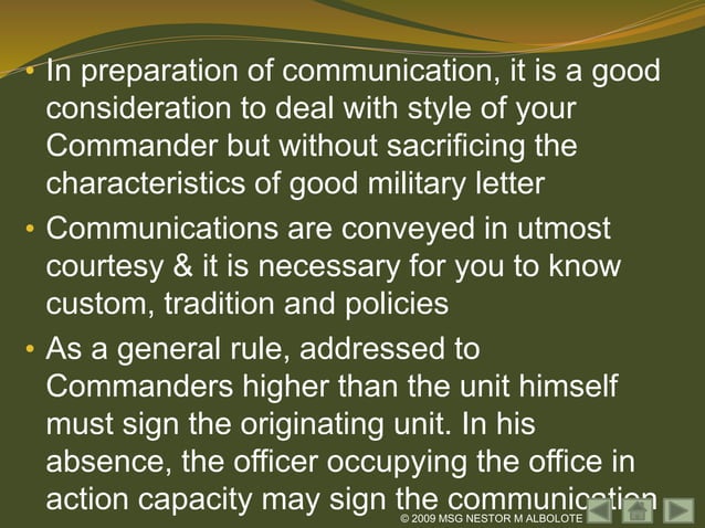 MILITARY CORRESPONDENCE.ppt