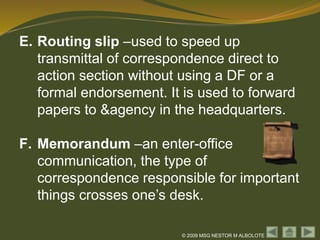 MILITARY CORRESPONDENCE.ppt