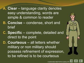 MILITARY CORRESPONDENCE.ppt