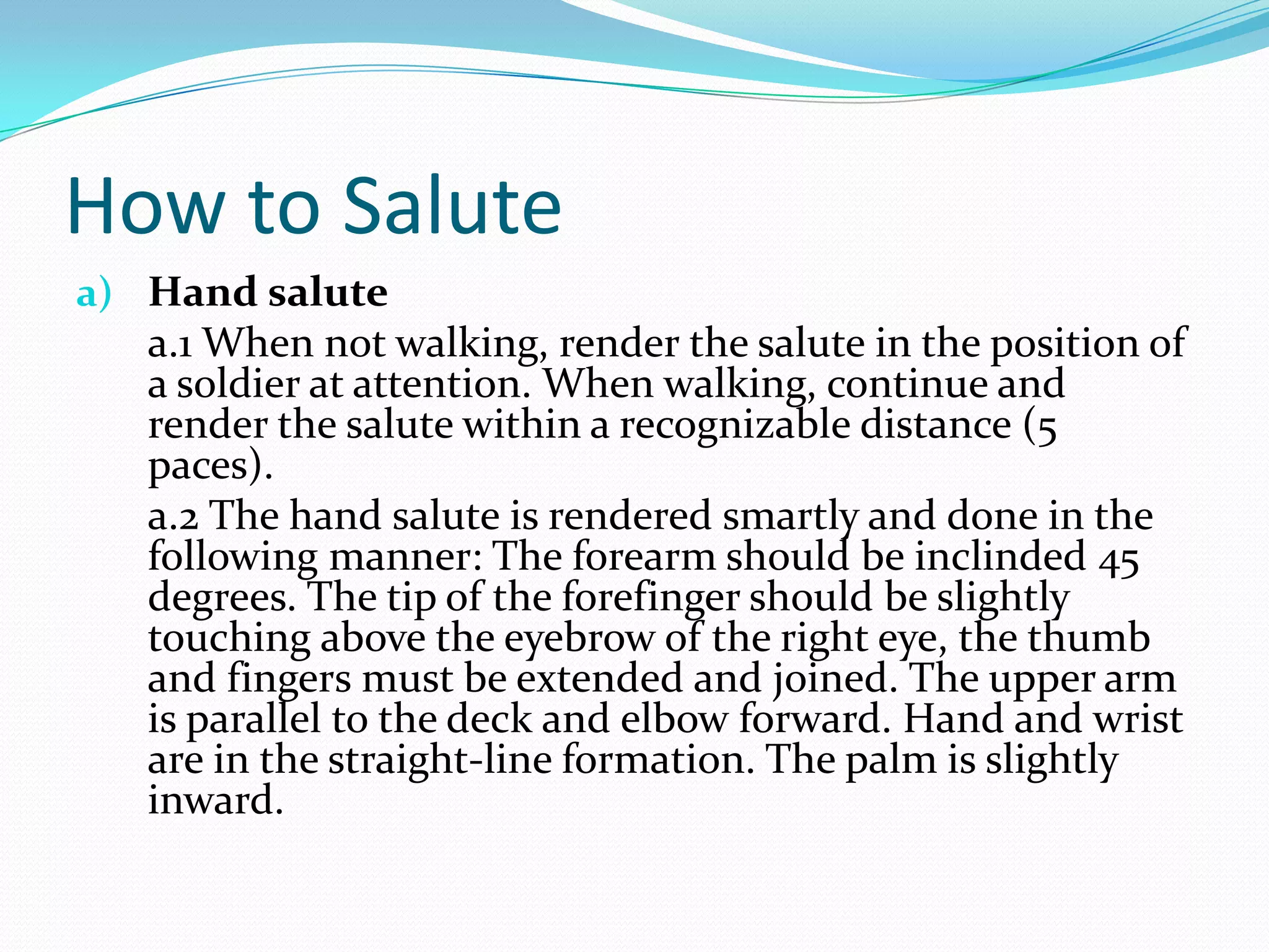 Military courtesy and discipline | PPTX