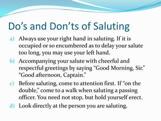 Military courtesy and discipline | PPTX