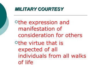 Military courtesy and discipline | PPT