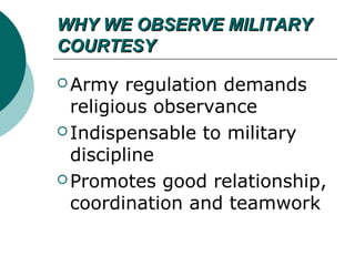 Military courtesy and discipline | PPT