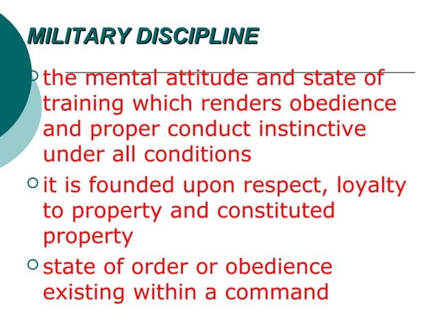 Military courtesy and discipline | PPT