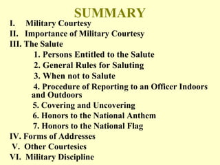 Military courtesy and discipline ii | PPT
