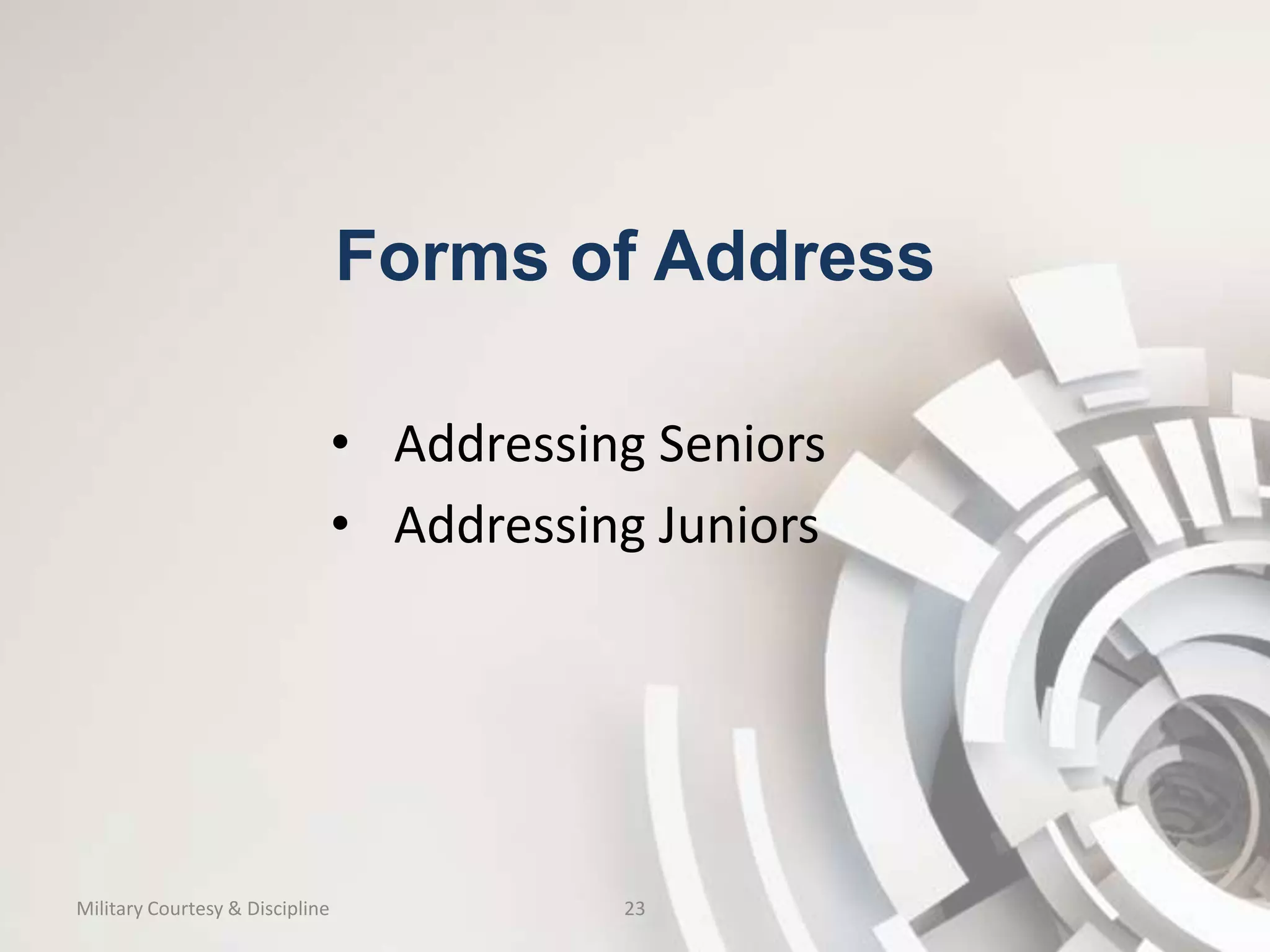 Military Courtesy and Discipline | PPT