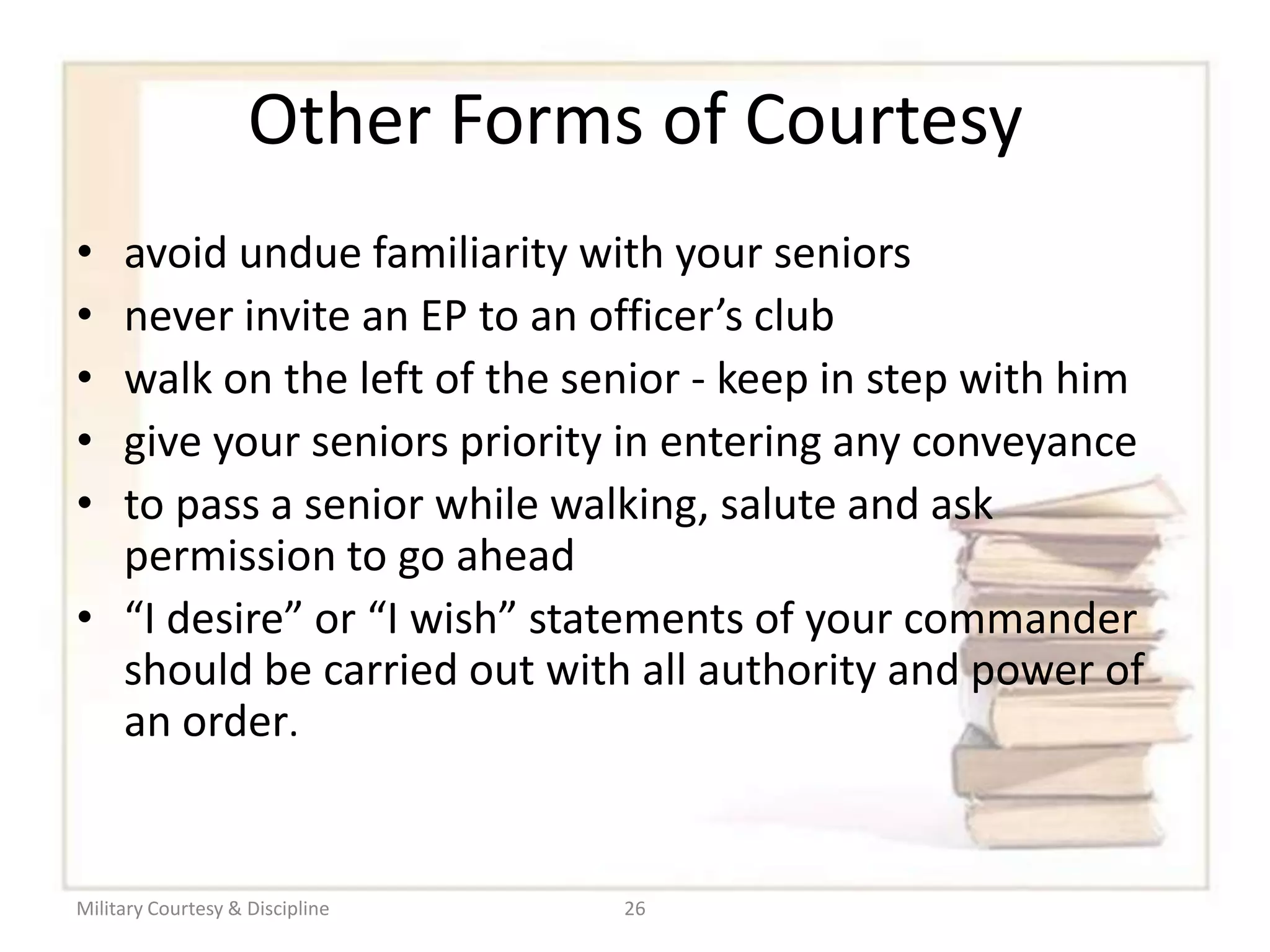 Military Courtesy and Discipline | PPT