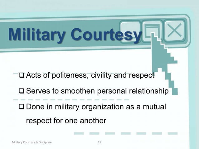 Military Courtesy and Discipline | PPT | Pets