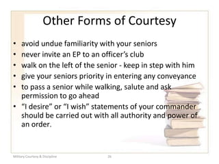 Military Courtesy and Discipline | PPT