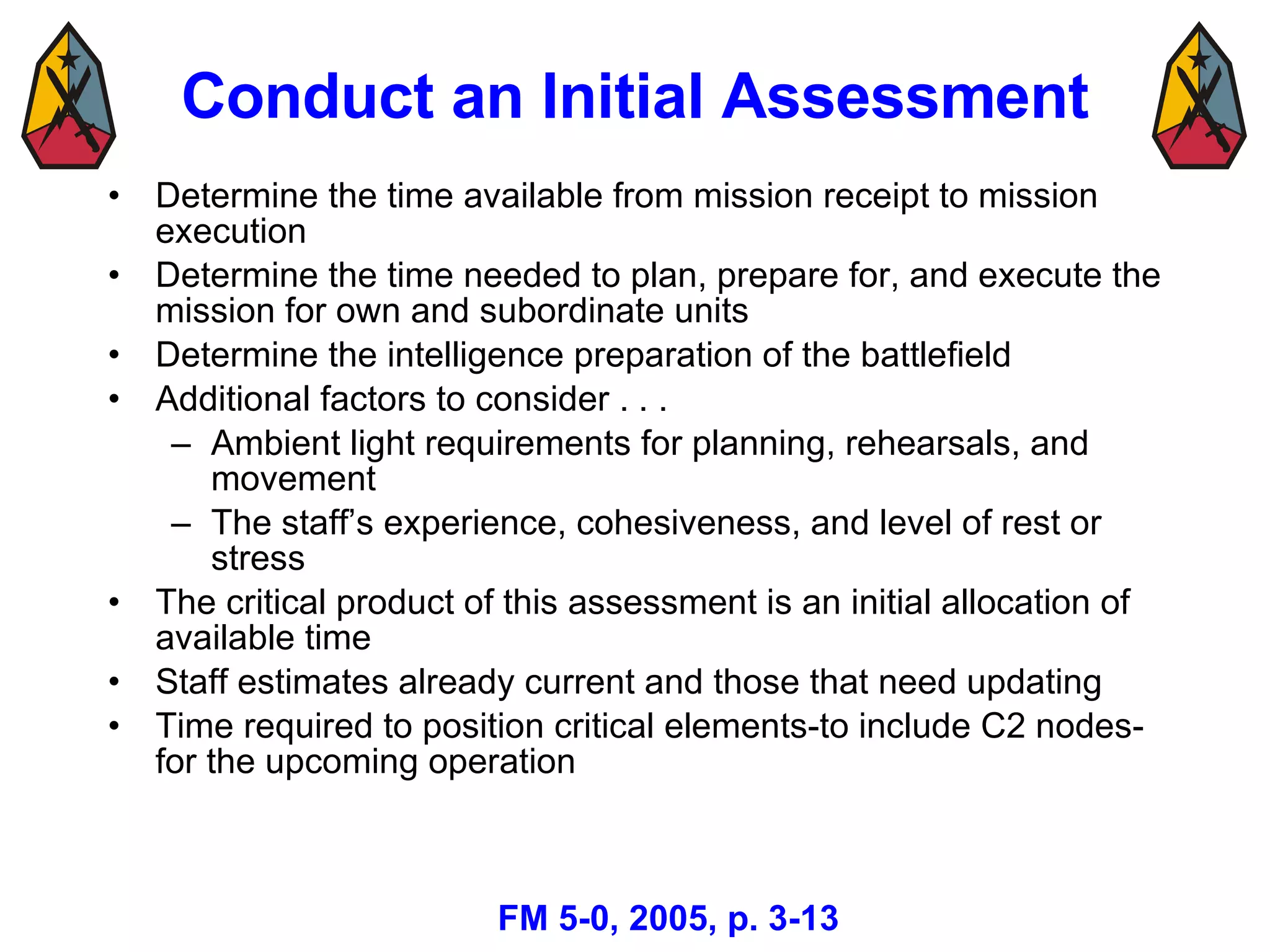 Military Decision Making Process (Mar 08) 1 | PPT