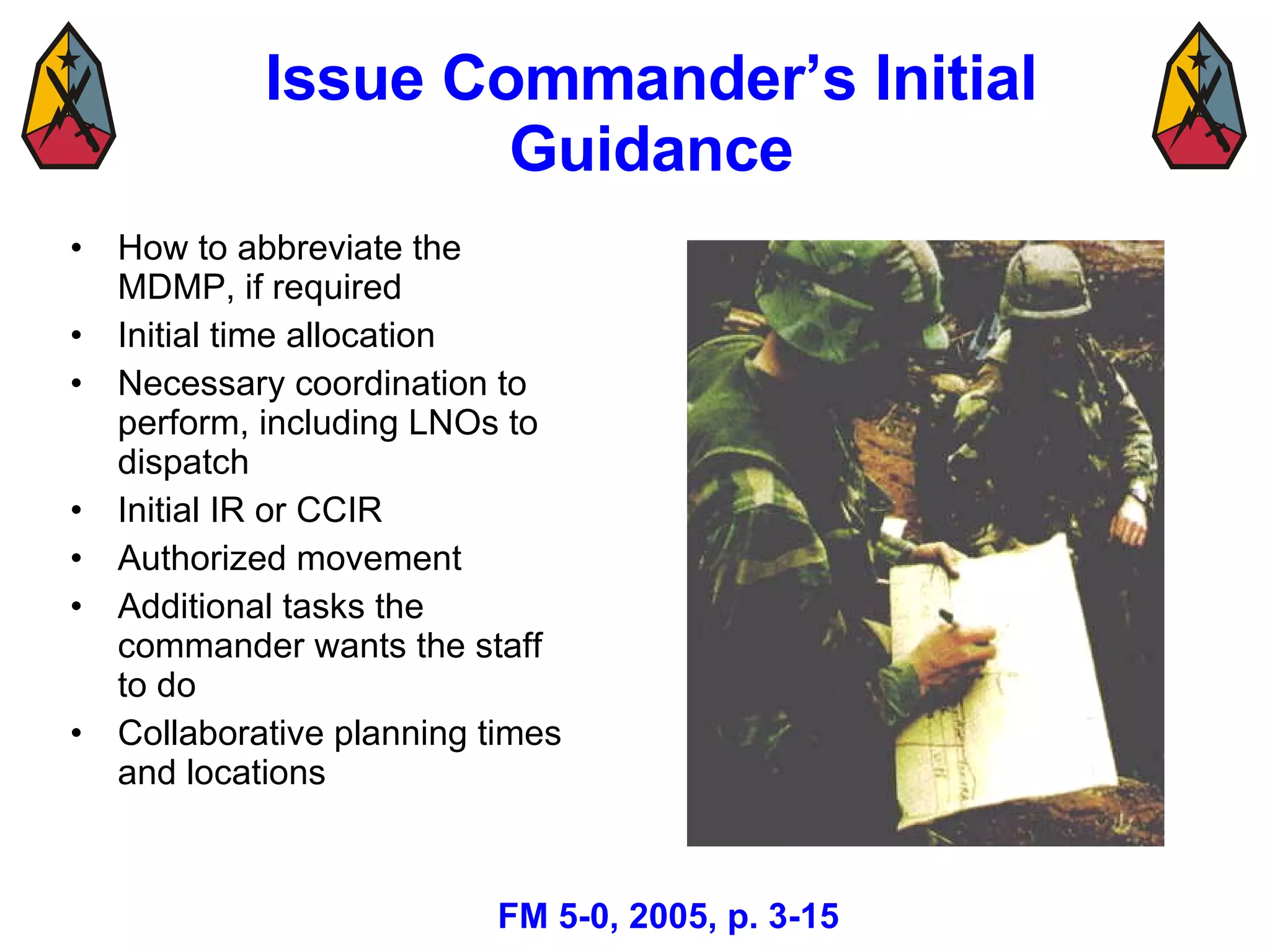 Military Decision Making Process (Mar 08) 1 | PPT