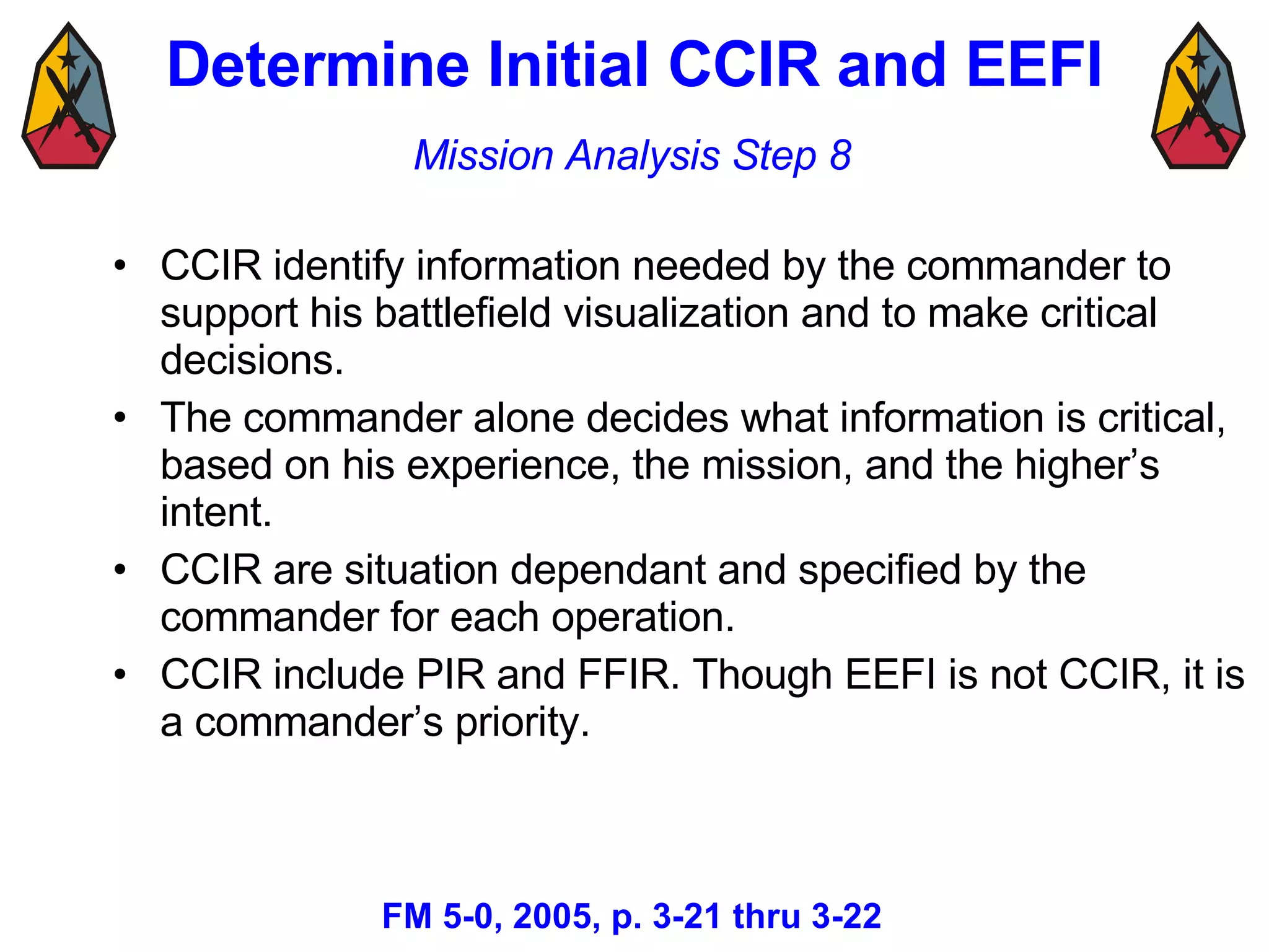 Military Decision Making Process (Mar 08) 3 | PPT