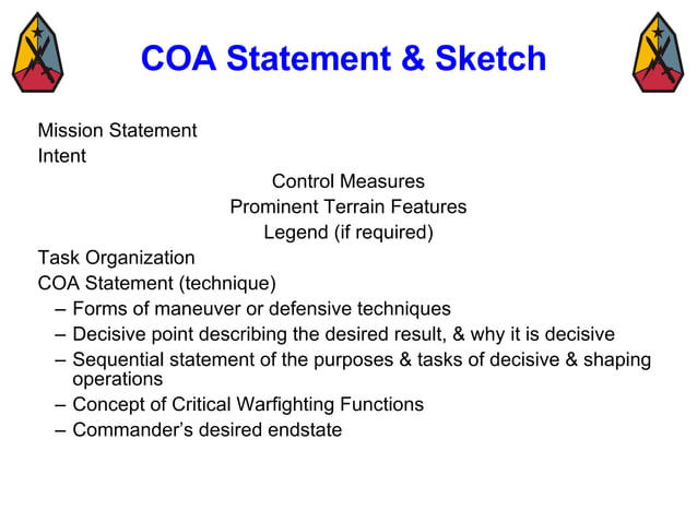 Military Decision Making Process (Mar 08) 3 | PPT | Death, Injury, or ...
