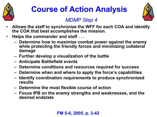 Military Decision Making Process (Mar 08) 3 | PPT | Death, Injury, or ...