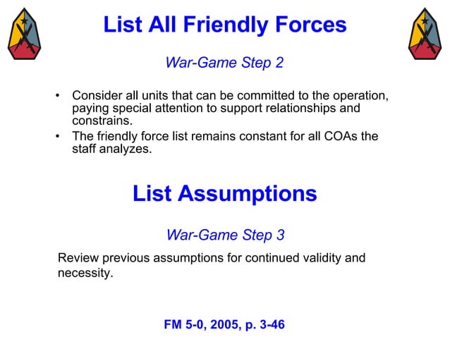 Military Decision Making Process (Mar 08) 3 | PPT | Death, Injury, or ...