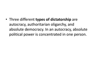 Military dictatorship | PPTX