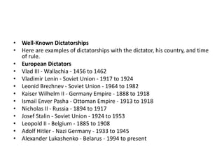 Military dictatorship | PPTX