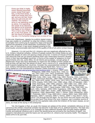 The U.S. Military Industrial Complex: A Diagrammatic Representation | PDF