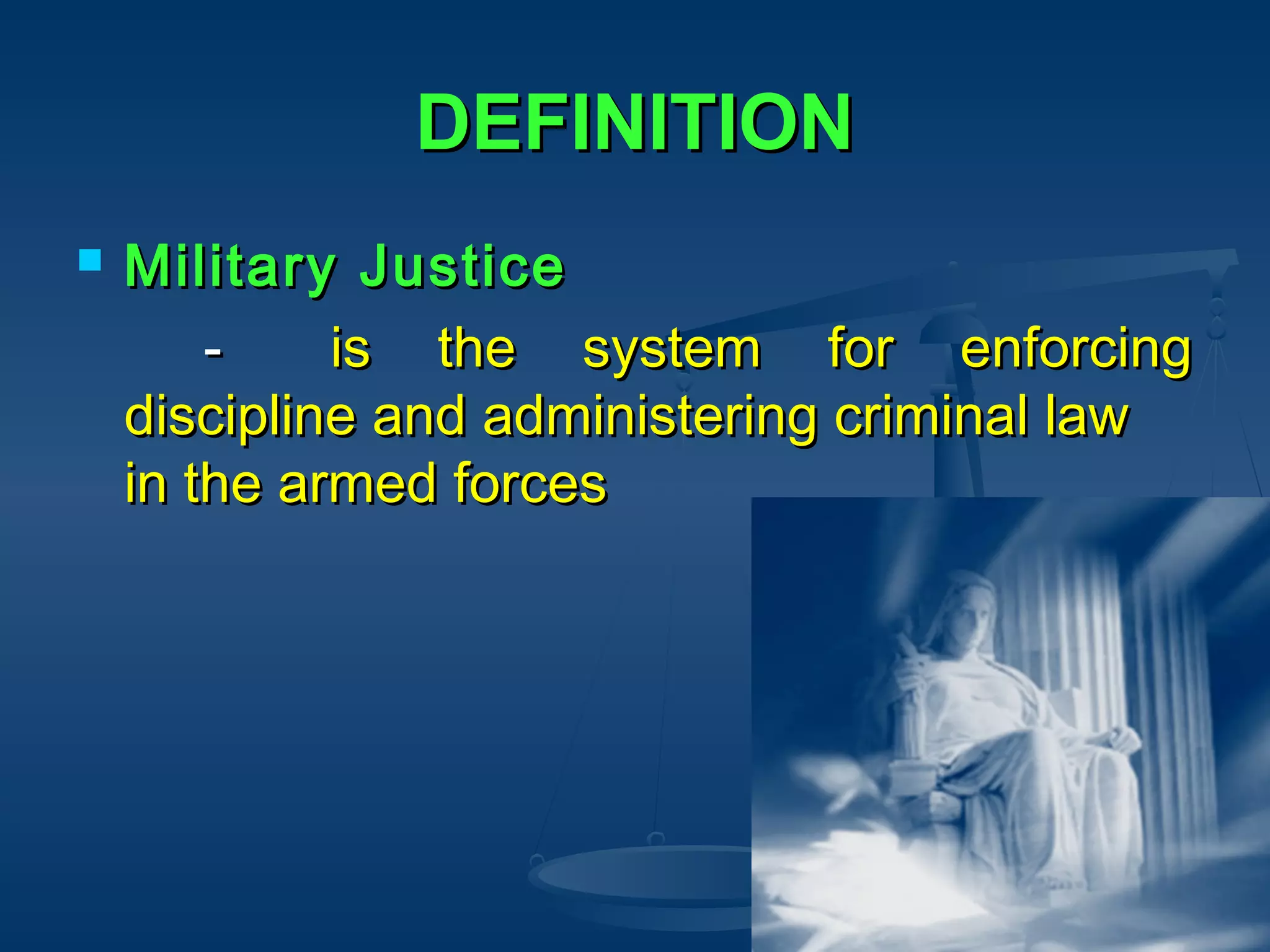 Military Justice SYSTEM | PPT