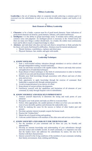 Military leadership | PDF