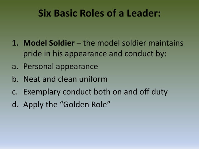 Military leadership | PPTX | Executive Leadership & Management | Business