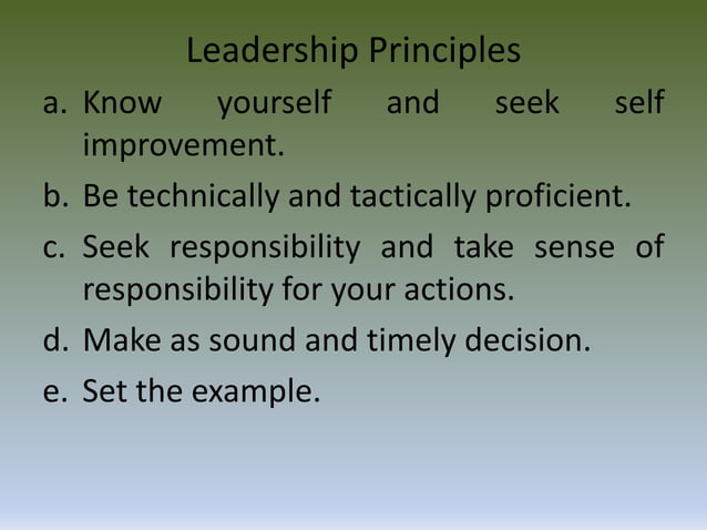 Military leadership | PPTX | Executive Leadership & Management | Business