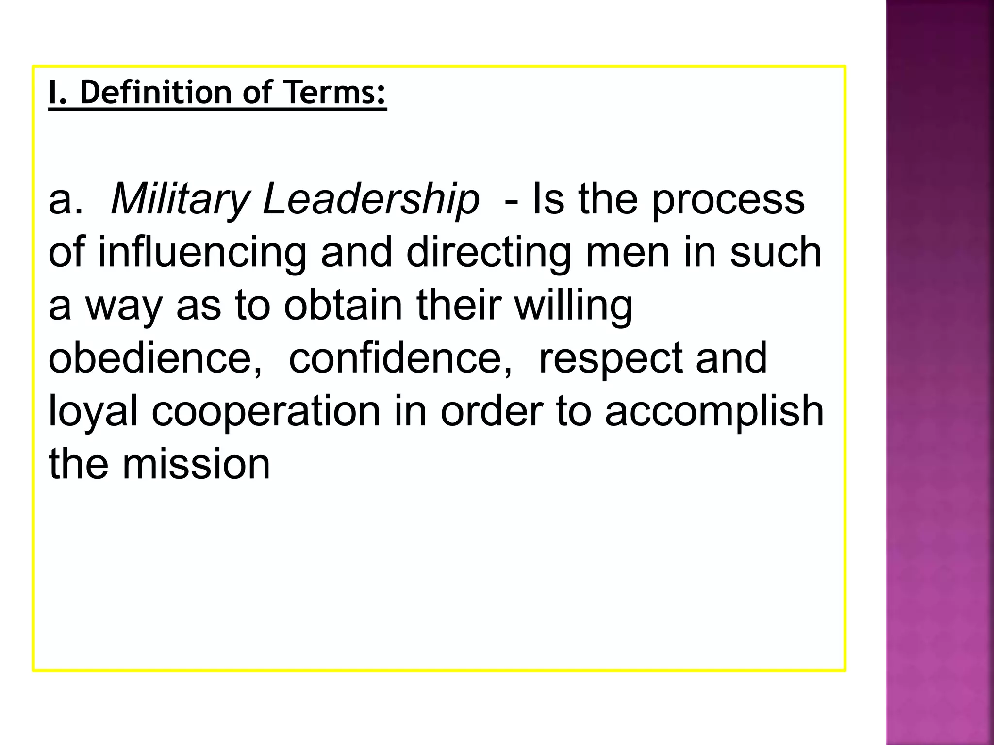 Military leadership | PPTX
