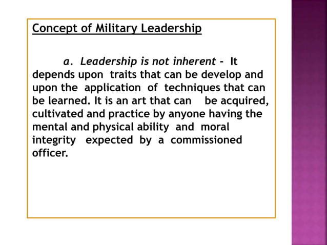 Military leadership | PPTX