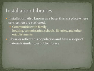 Military librarianship | PPT
