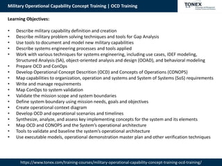 Military Operational Capability Concept Training (OCD) Training | PPTX