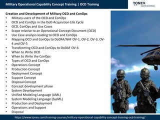 Military Operational Capability Concept Training (OCD) Training | PPTX