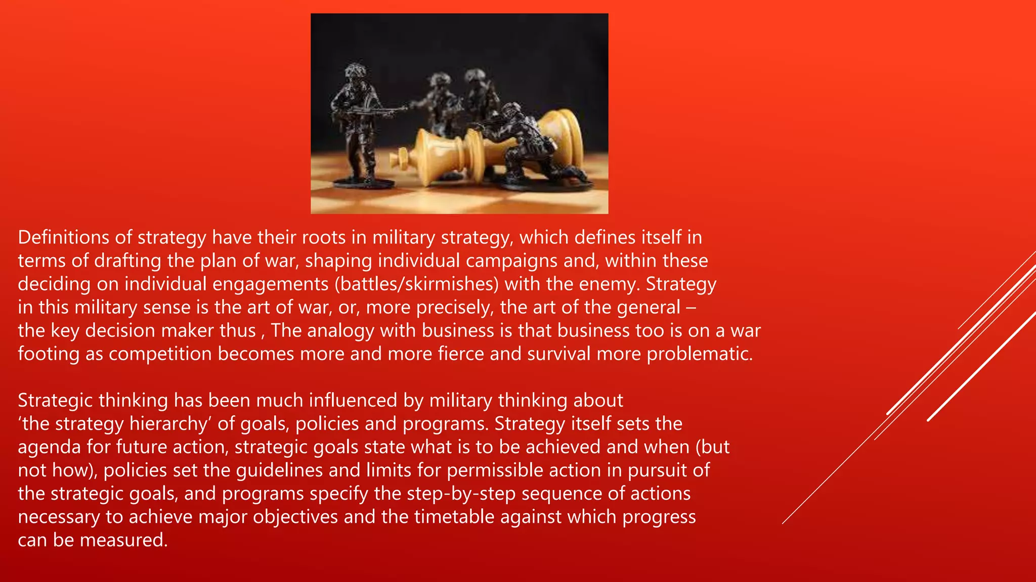 Military origin of strategy and evolution of strategic | PPTX