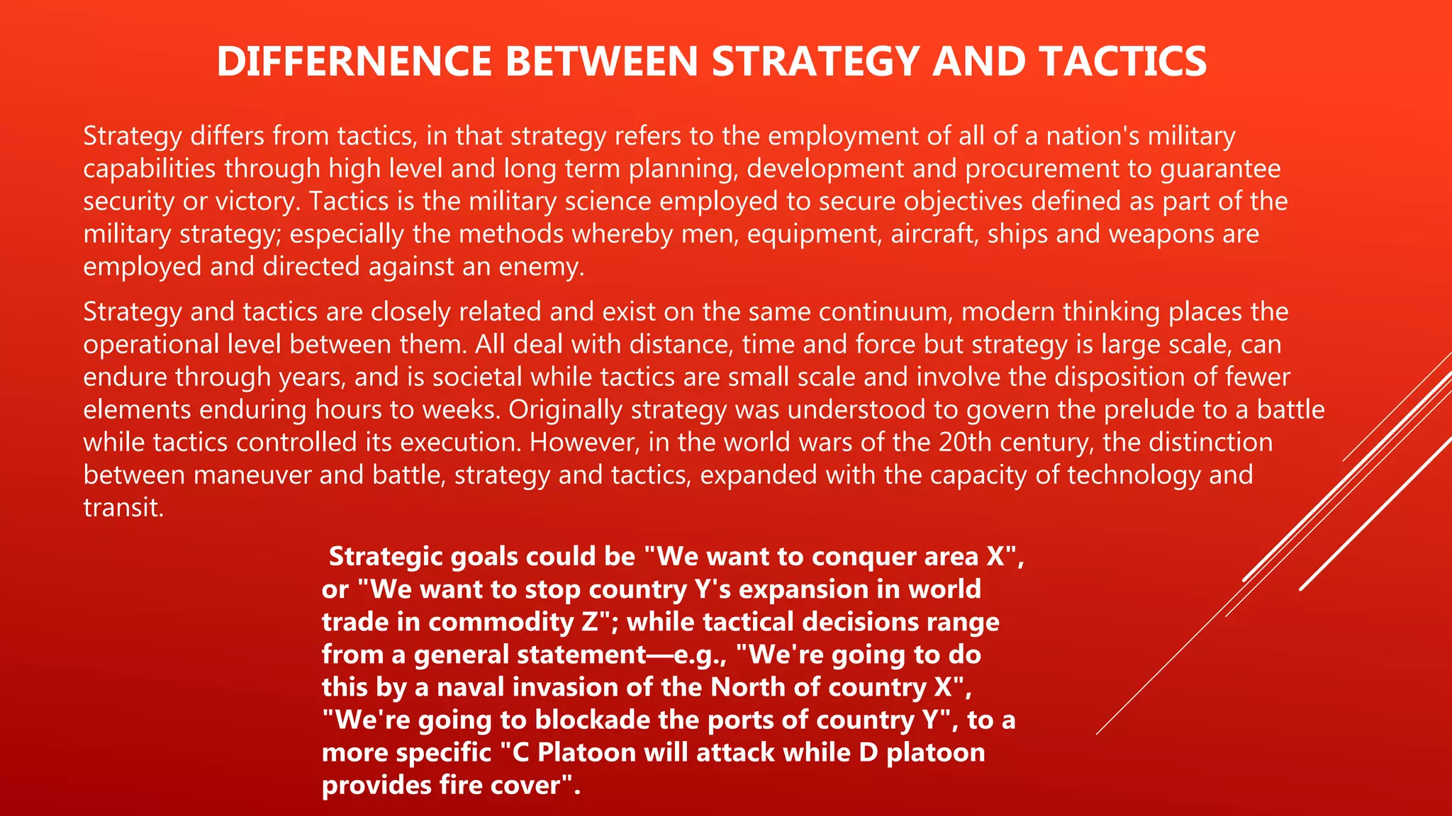 Military origin of strategy and evolution of strategic | PPTX