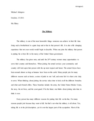 Military paper | DOCX